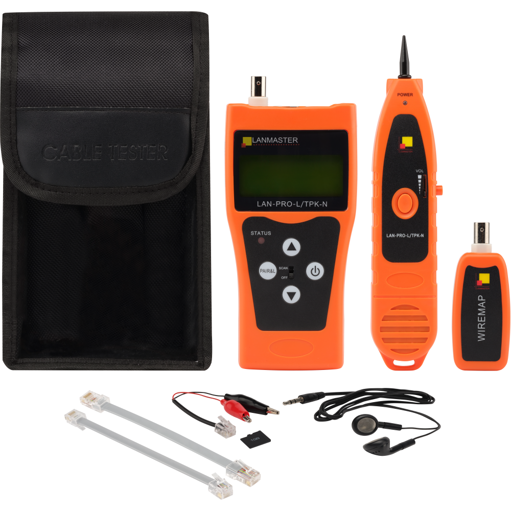 Cable tester with length measurement and cable tracer, one remote ...