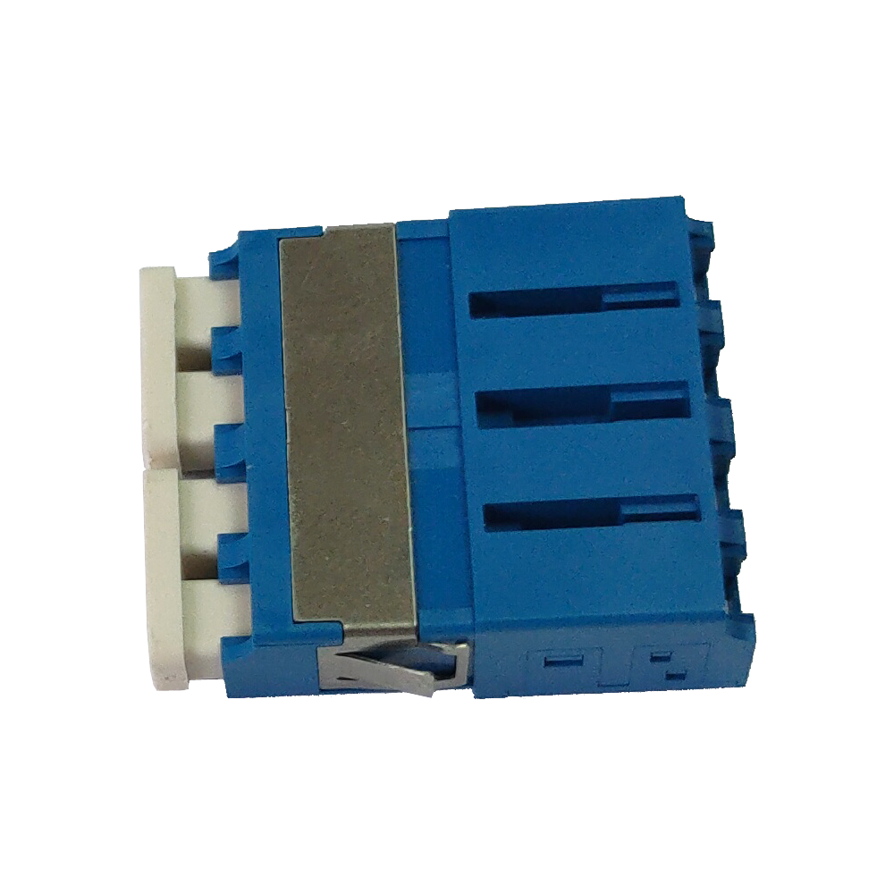 LANMASTER LC optical adapter, with shutters, duplex SC form factor, quad