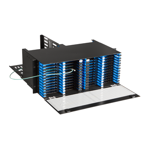 19" Enclosure for 48 MPO high-density cassettes, 4U, black