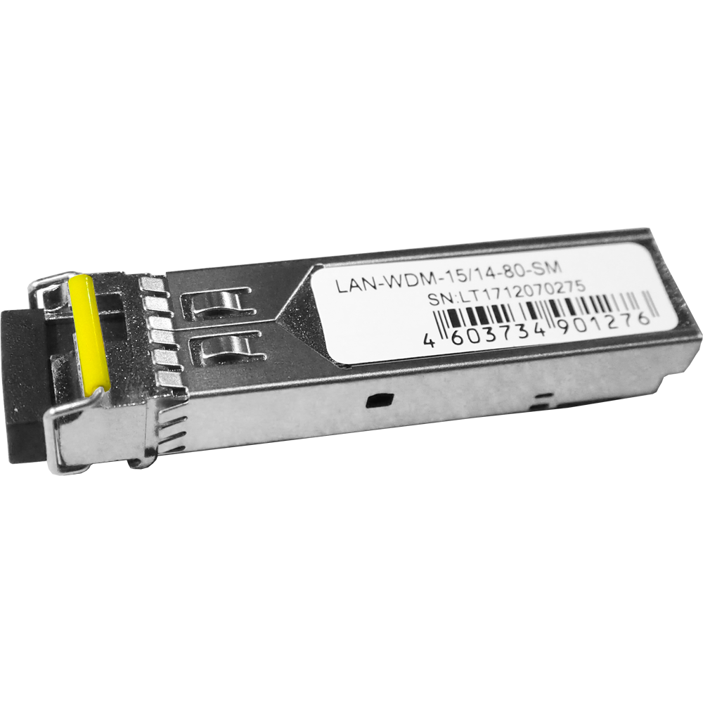 SFP WDM 1.25 Gbps, 1550nm/1490nm module, 80 km, LC, DDM, Cisco
