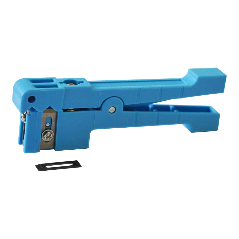 Optical cable jacket stripper for cable diameter from 2 to 6 mm