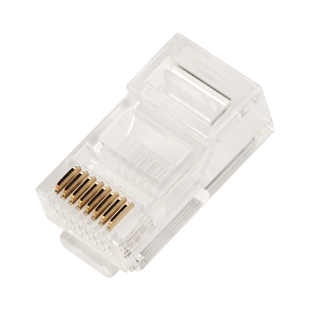 RJ45 UTP 8P8C plug, universal, cat. 5e, 100 pcs