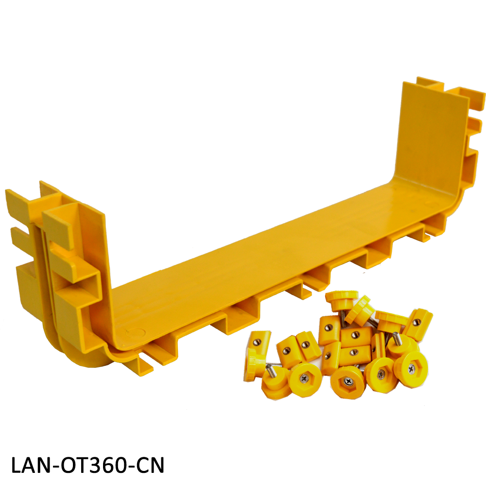 Fiber tray coupler, yellow