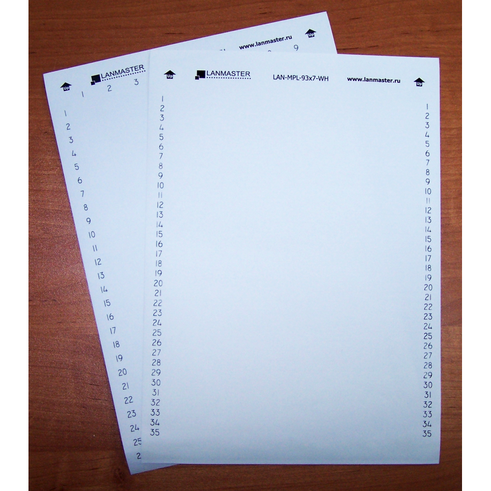 Self-adhesive patch panel labels for laser printers