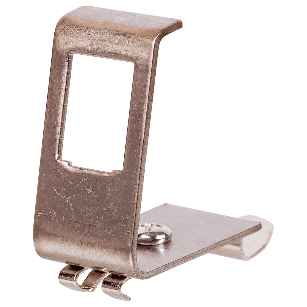 DIN-rail mounting frame for installing a Keystone module, metal