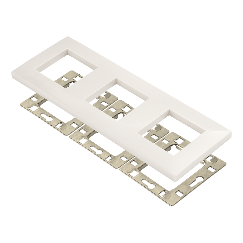 45х45 faceplate with mounting frame, white