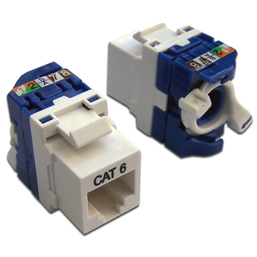 Keystone module for toolless termination, RJ-45, category 6, UTP, 180 ...