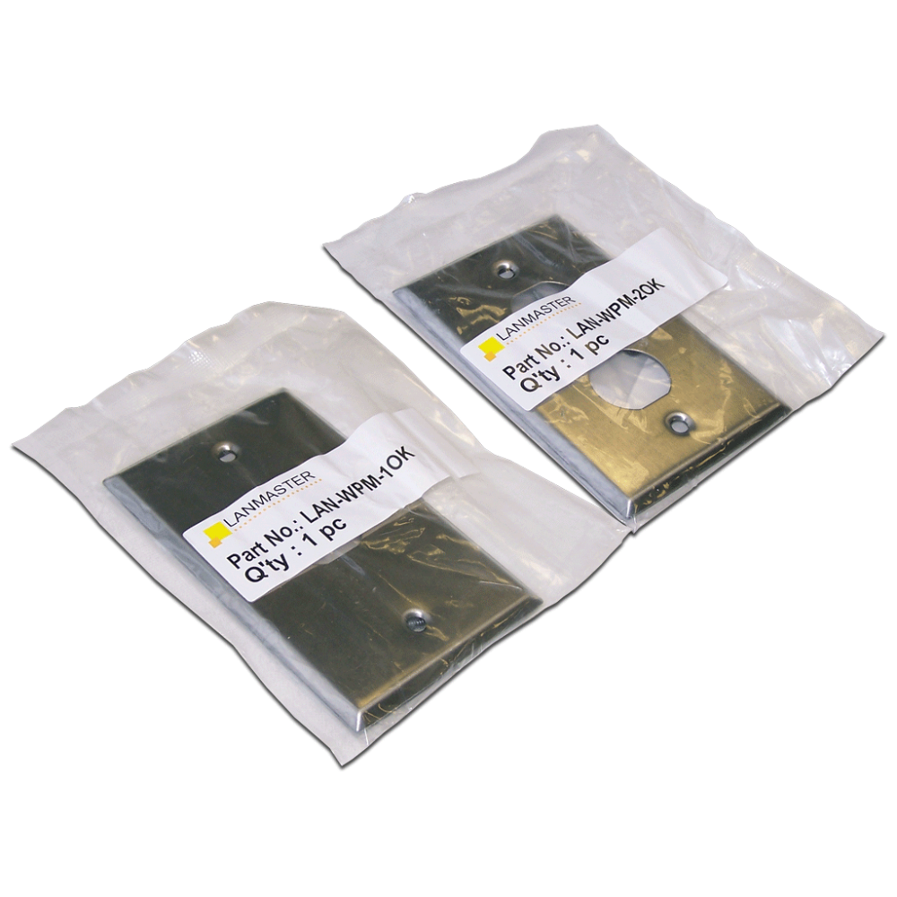 Flash mounting socket faceplate, 1 or 2 sockets, stainless steel