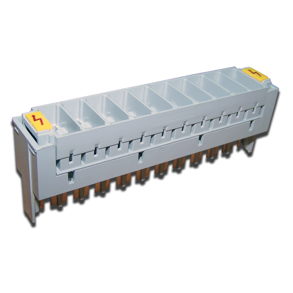 Overvoltage arrestor magazine, 10 pairs, 3 pole, unloaded