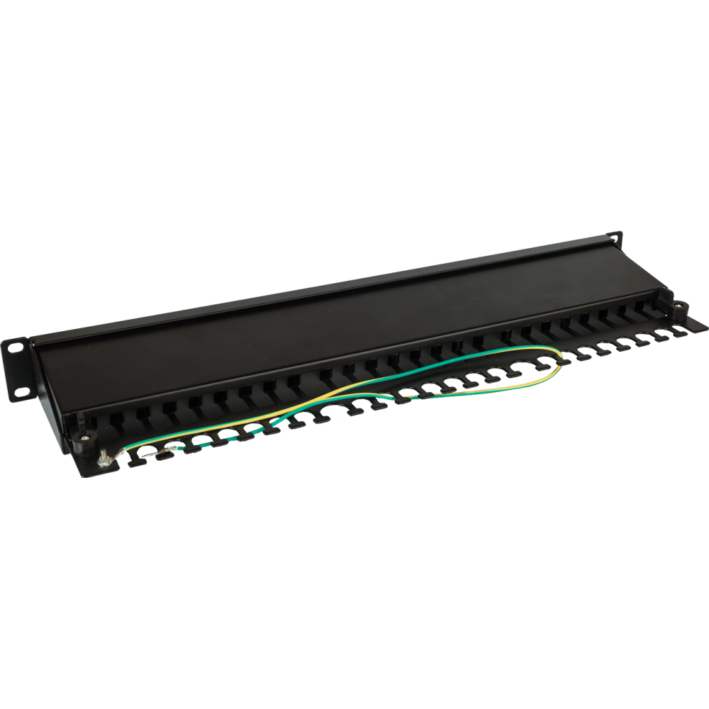 LANMASTER patch panel with indicators, 24 port, STP, cat. 6, 1U