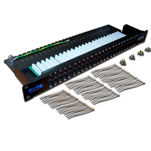 Voice patch panel, 19", 1U, 50 RJ-45 port