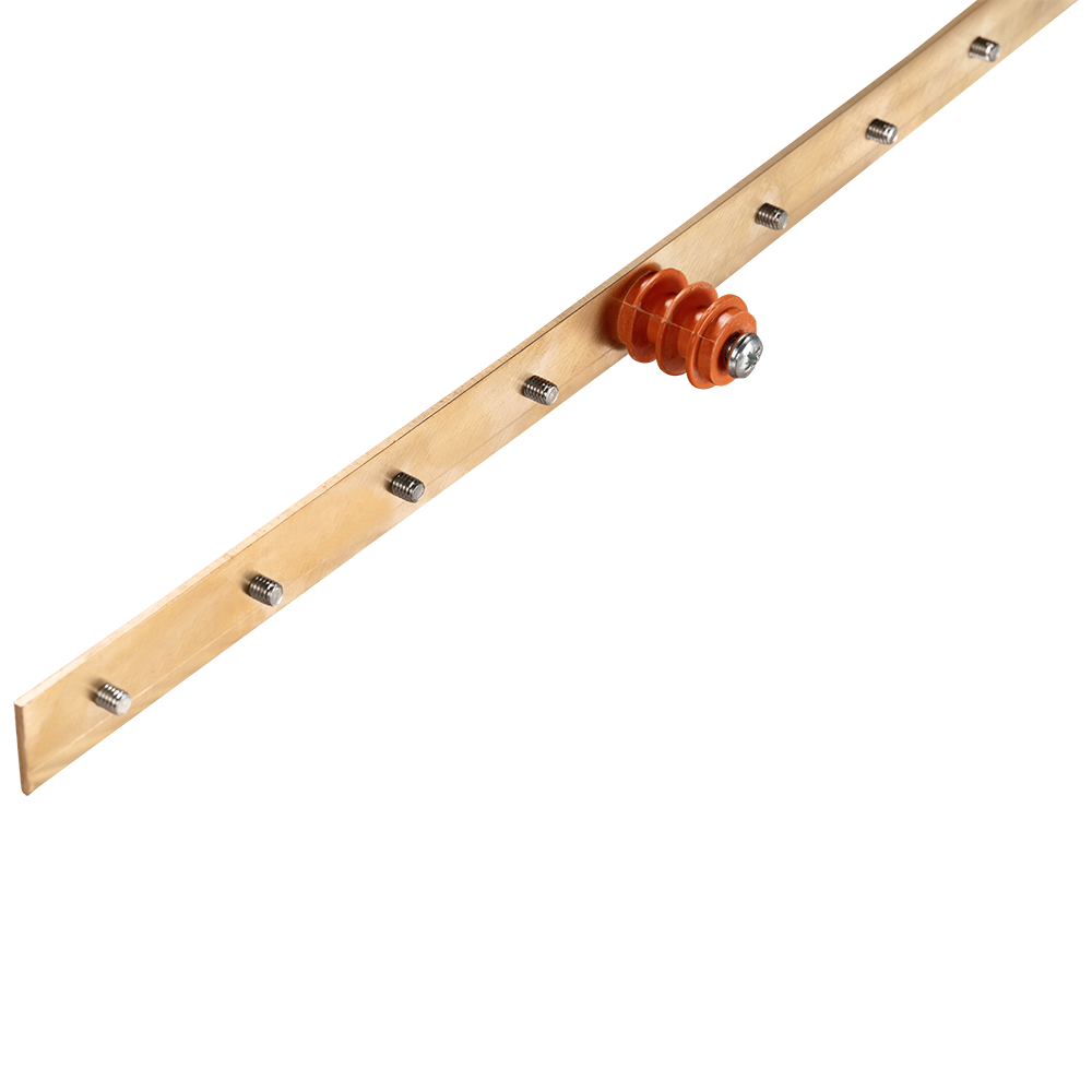 Vertical grounding bus, copper, 34 contacts