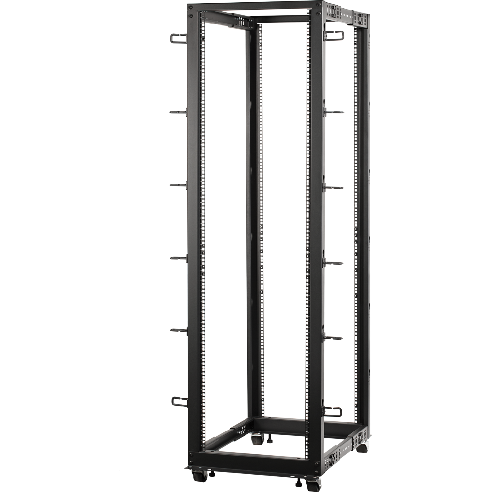 Depth adjustable four post rack