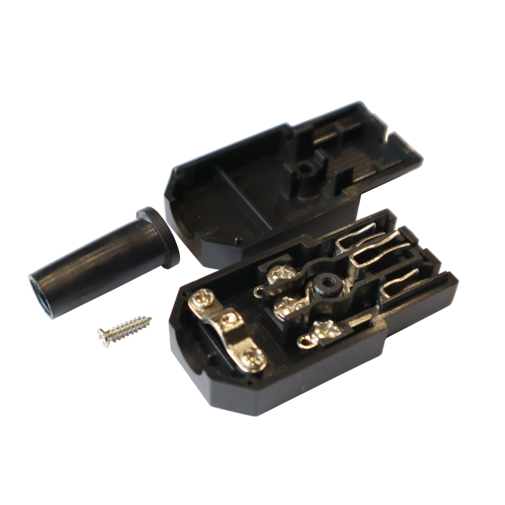 IEC 60320 C13 connector (socket), 10A, 250V, dismountable, black