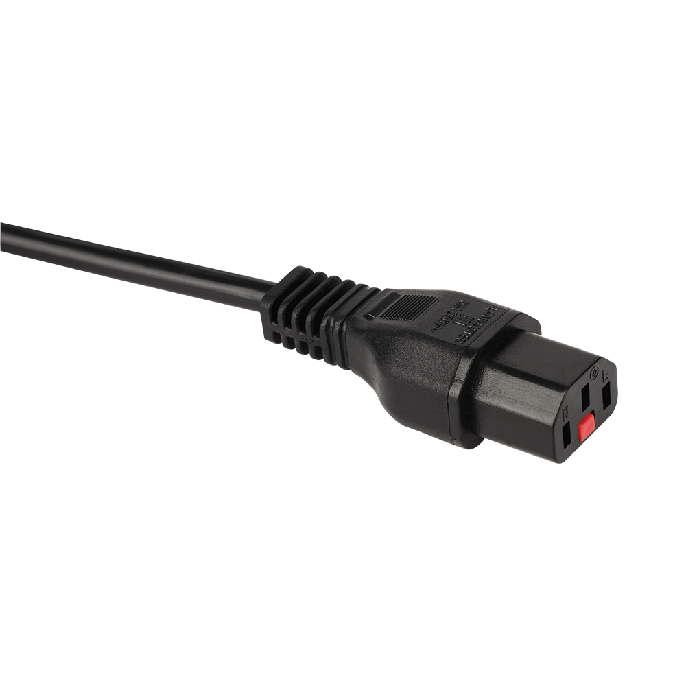 Power cord with lock, C13-Schuko, straight, 3х0.75, 220V, 10A
