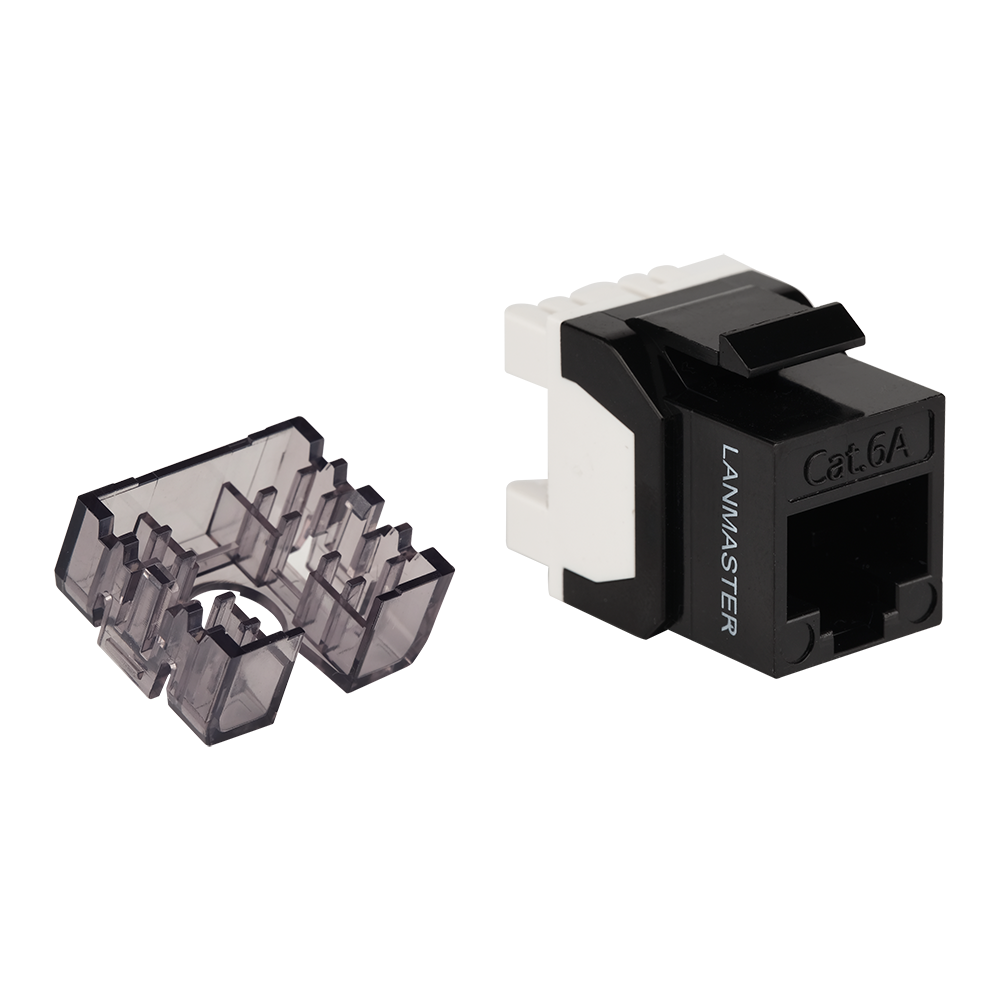 Keystone module, RJ45, category 6А, UTP, 180 degrees