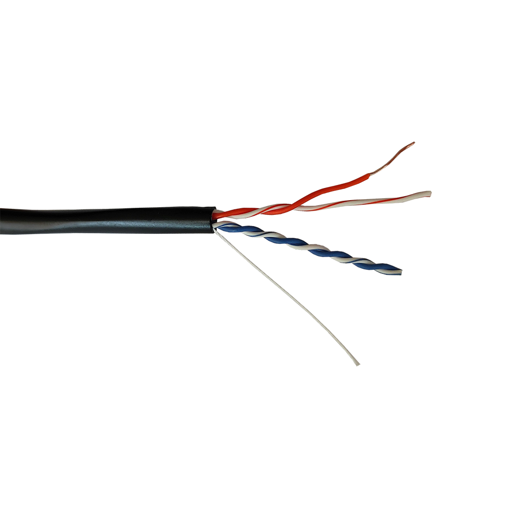 UTP cable, two pairs, category 5e, outdoor, PE